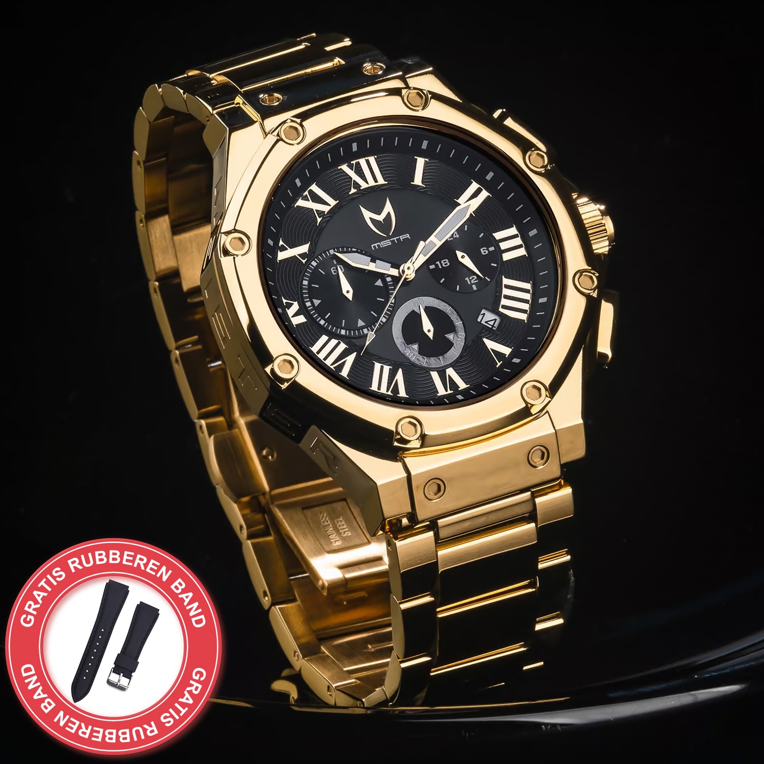 Ambassador Polished Gold - MSTR Watches