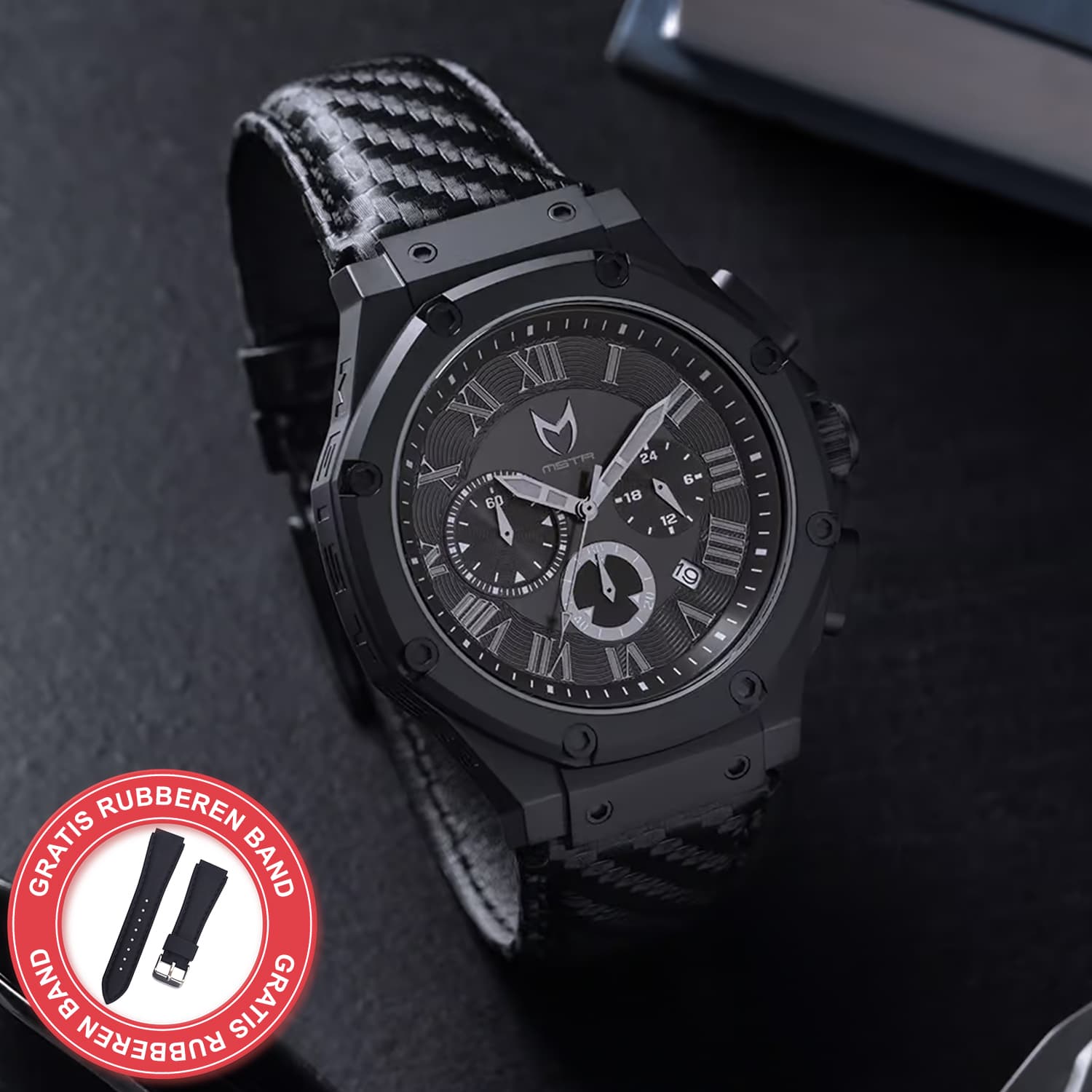 MSTR Ambassador Zwart - Heren Horloge - Limited Edition